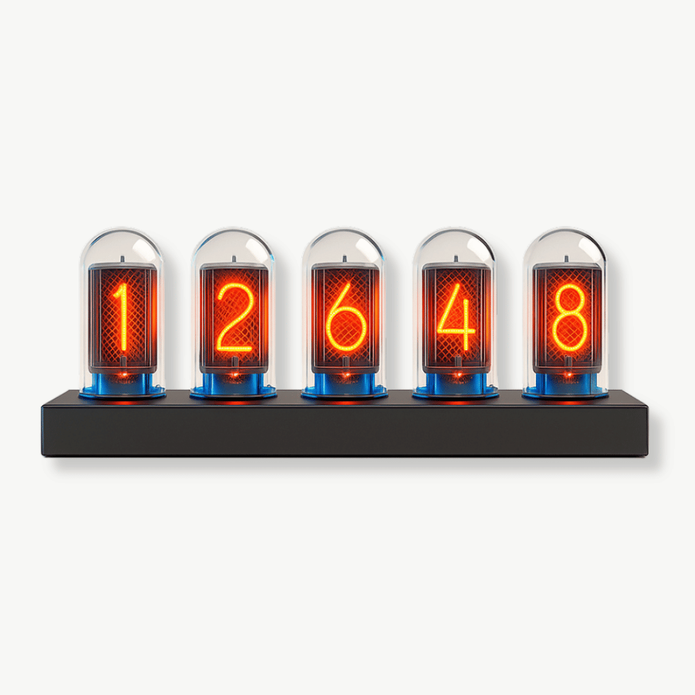 Horloge Nixie LED Futuriste : RGB | Modernité et Style – Murs du temps©
